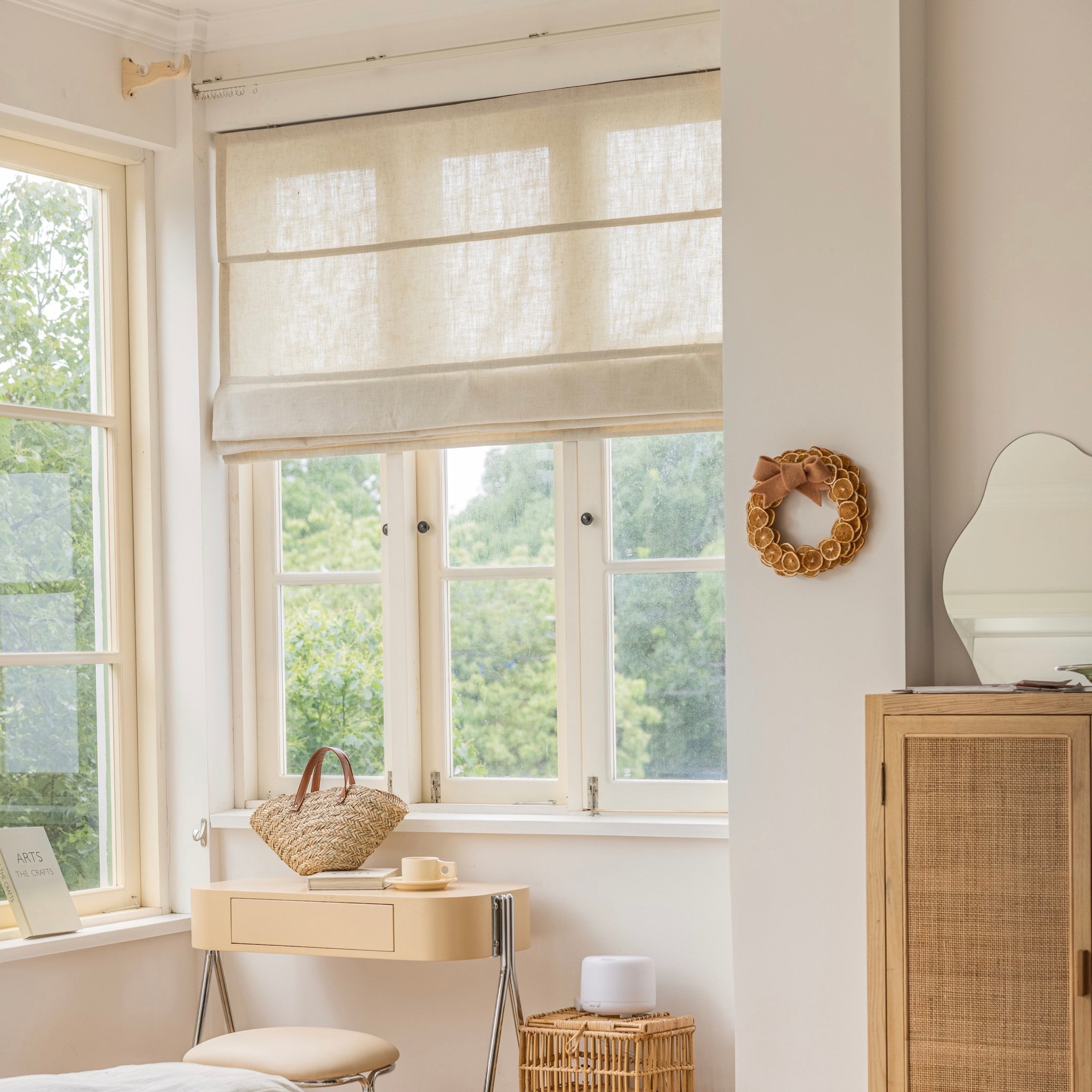 Light Weight Linen Blend Roman Shades – Shelooms
